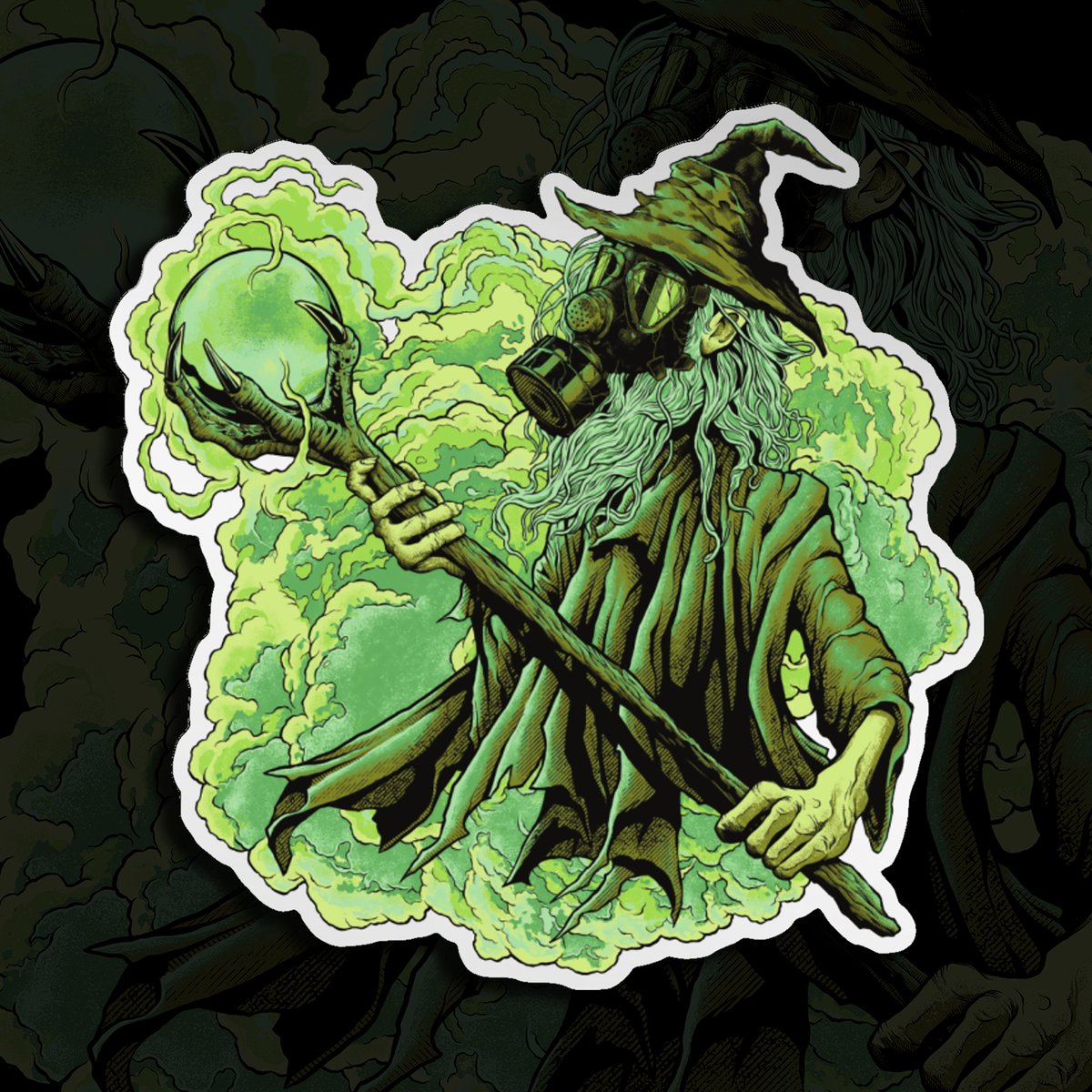 Wizard Sticker - Glow In The Dark! | Heavy Hand Illustration