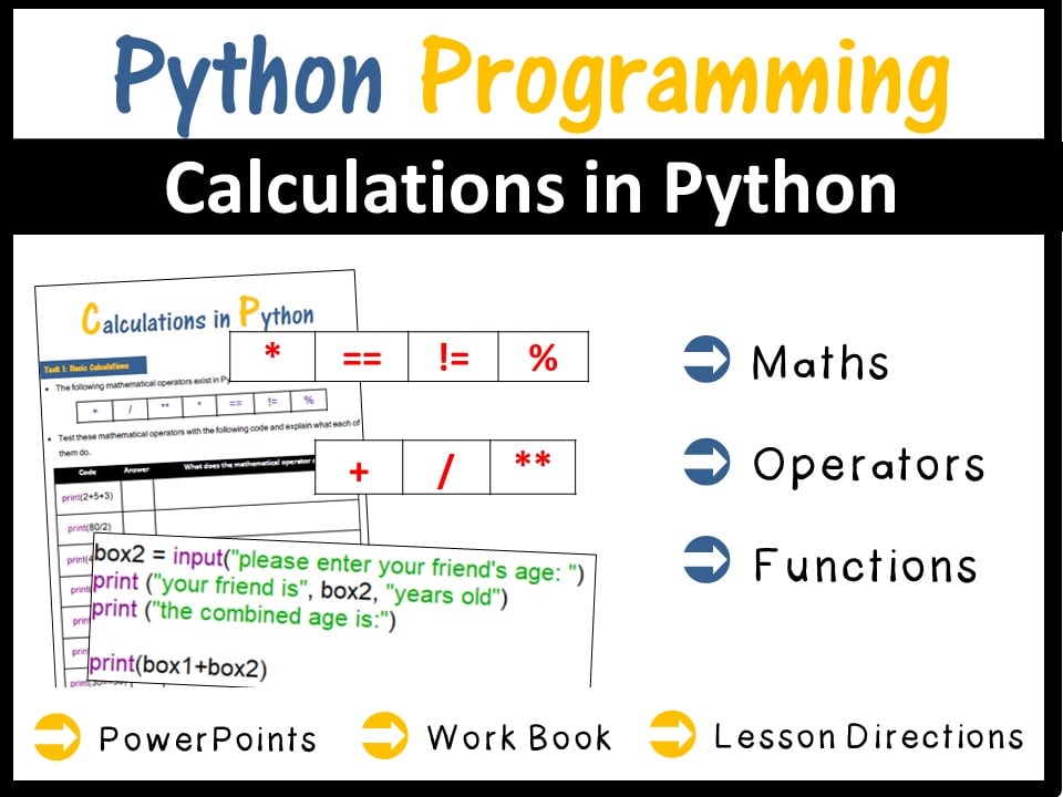 Python Programming - Creating Calculations | Computer Creations Ltd