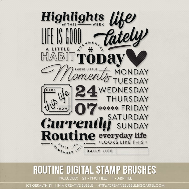 Routine Stamp Brushes (Digital) | In a Creative Bubble