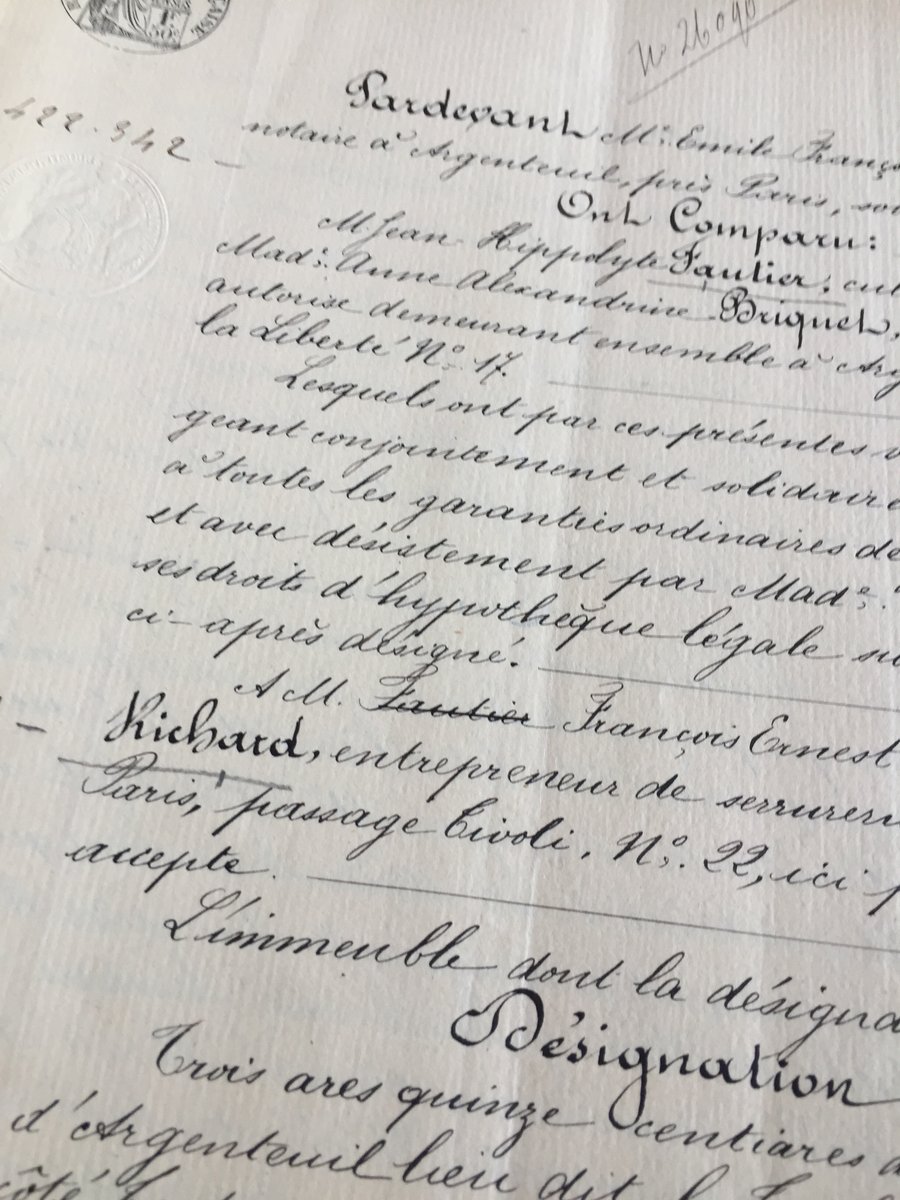 French hand written legal documents | Brocante Vert