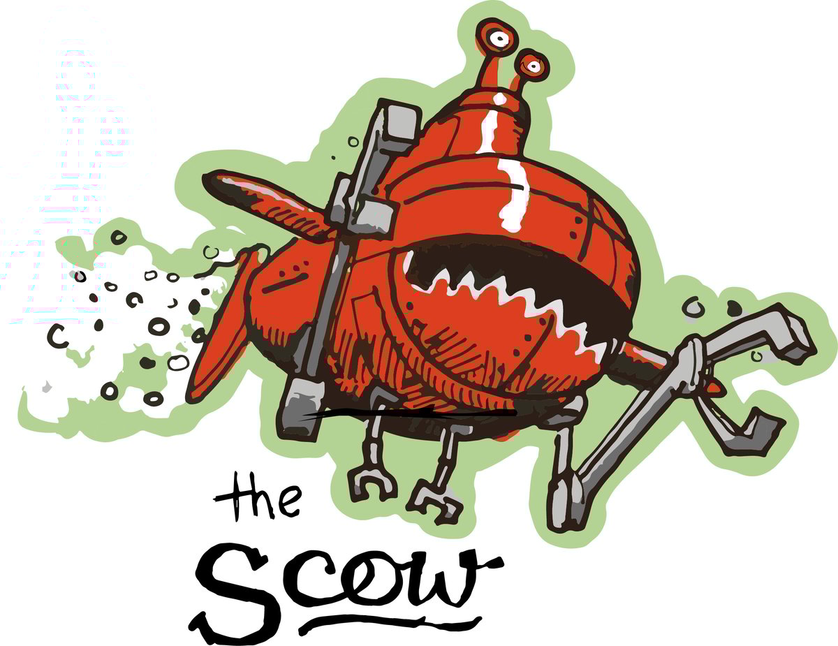 RED HOT ROD ROBOT MONSTER SUBMARINE STICKER | The Scow