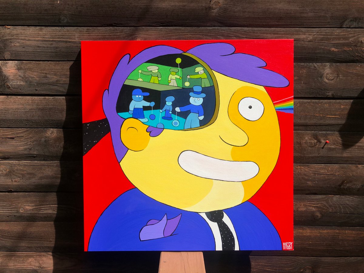 (Outer) Space for Rent 3x3 foot canvas / BigYoYoArt