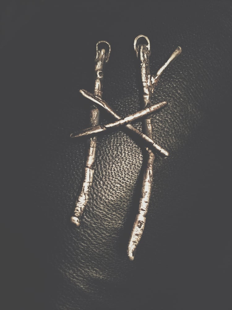 REVERSED ALGIZ sterling silver rune pendant | Darkwood Jewelry