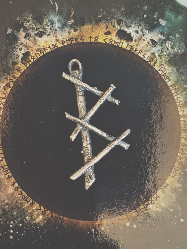 WOLF Bind Rune sterling silver pendant | Darkwood Jewelry