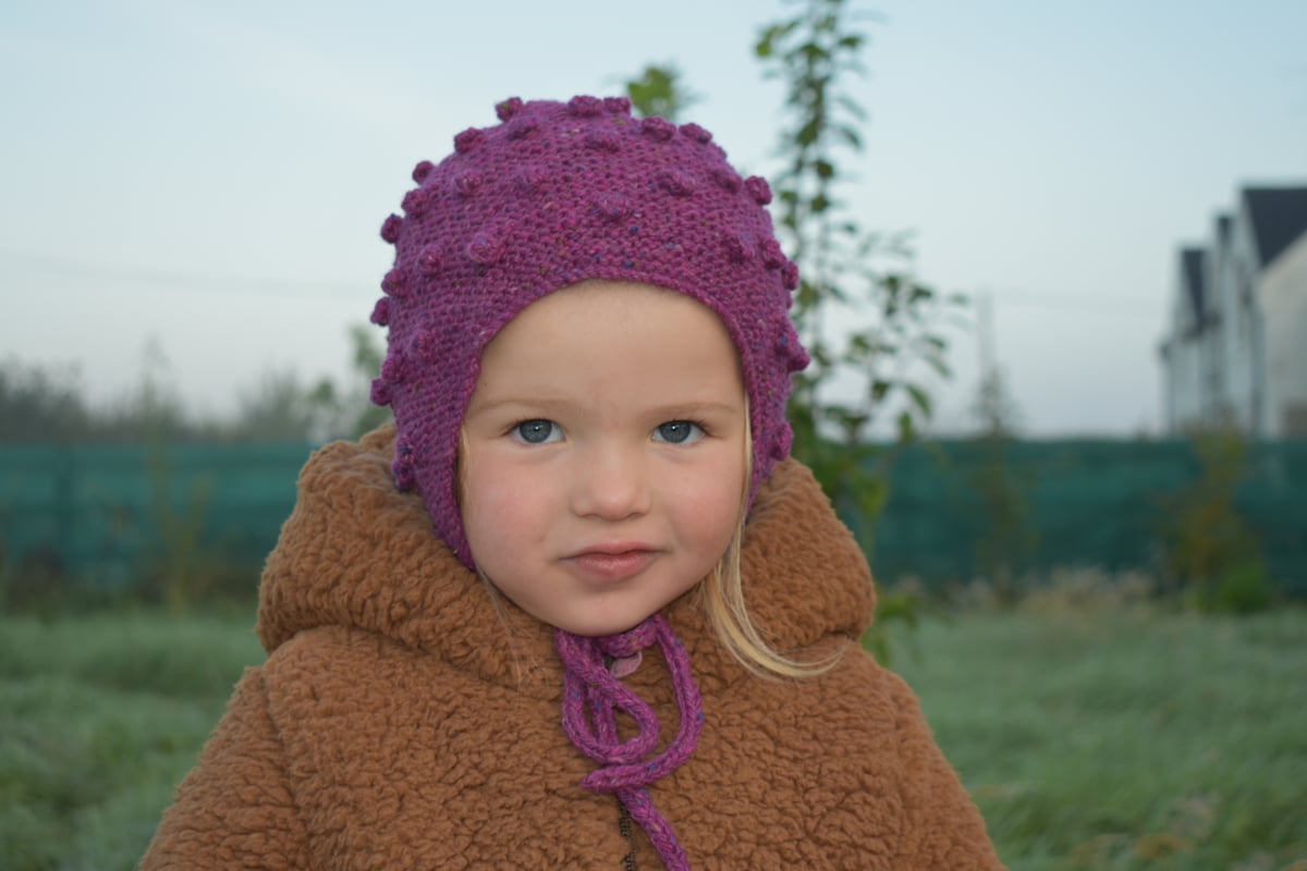 Donegal Bobble Bonnet - Hand knit in Ireland | Bramble Green Knitwear
