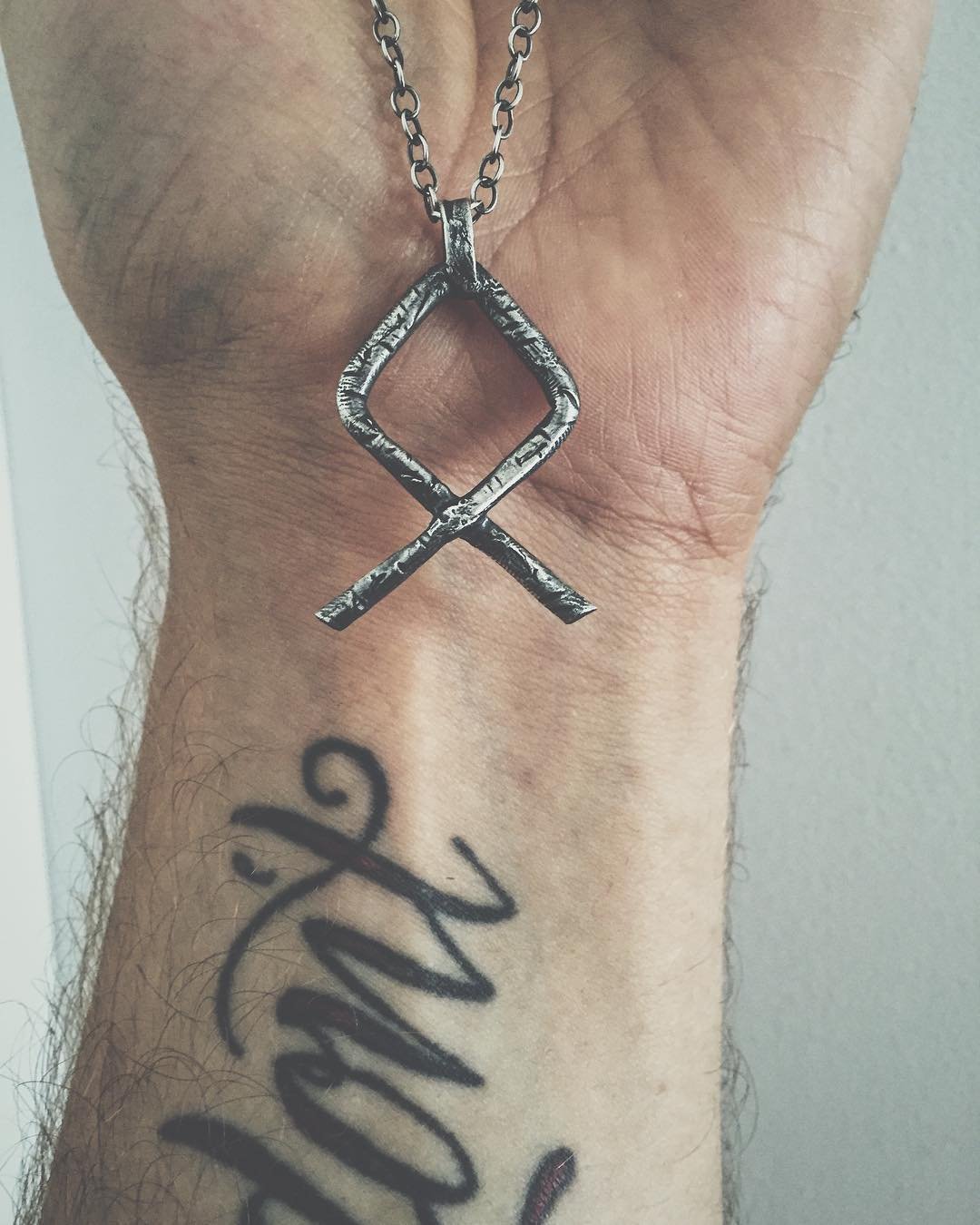 OTHALA sterling silver rune pendant | Darkwood Jewelry