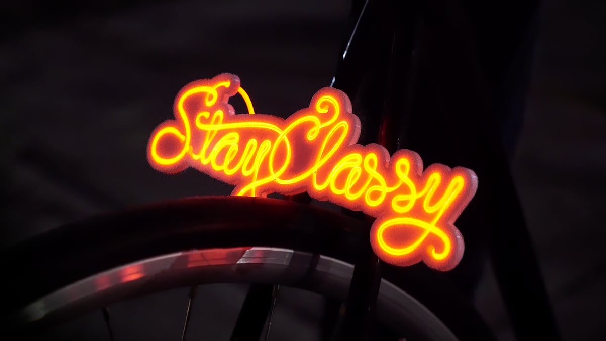 Stay Classy Mini Neon Sign | BitWise Design by Move38