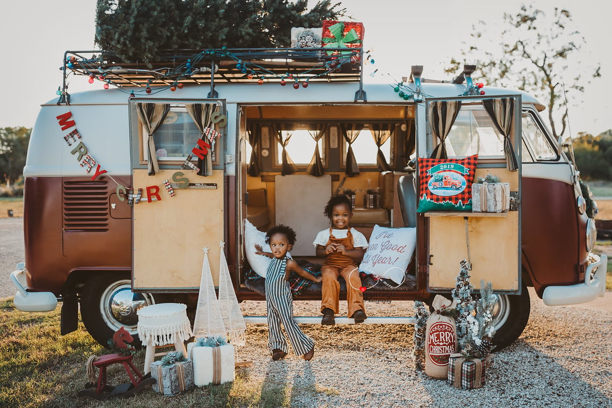 Vintage VW bus Christmas Sessions in SALADO with SANTA | Sarah Creal ...