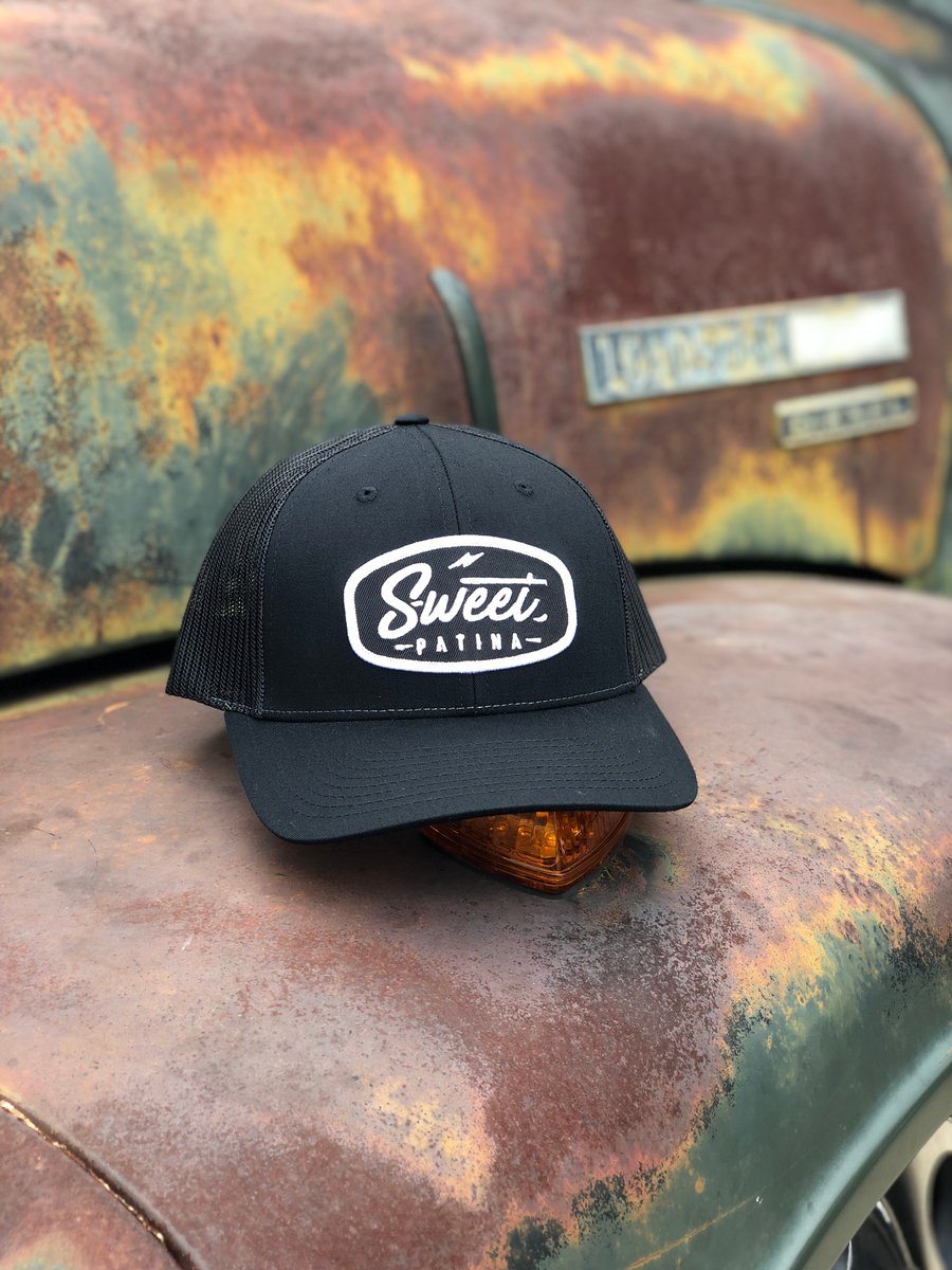 Black on Black Bolt Patch Hat | Sweet Patina