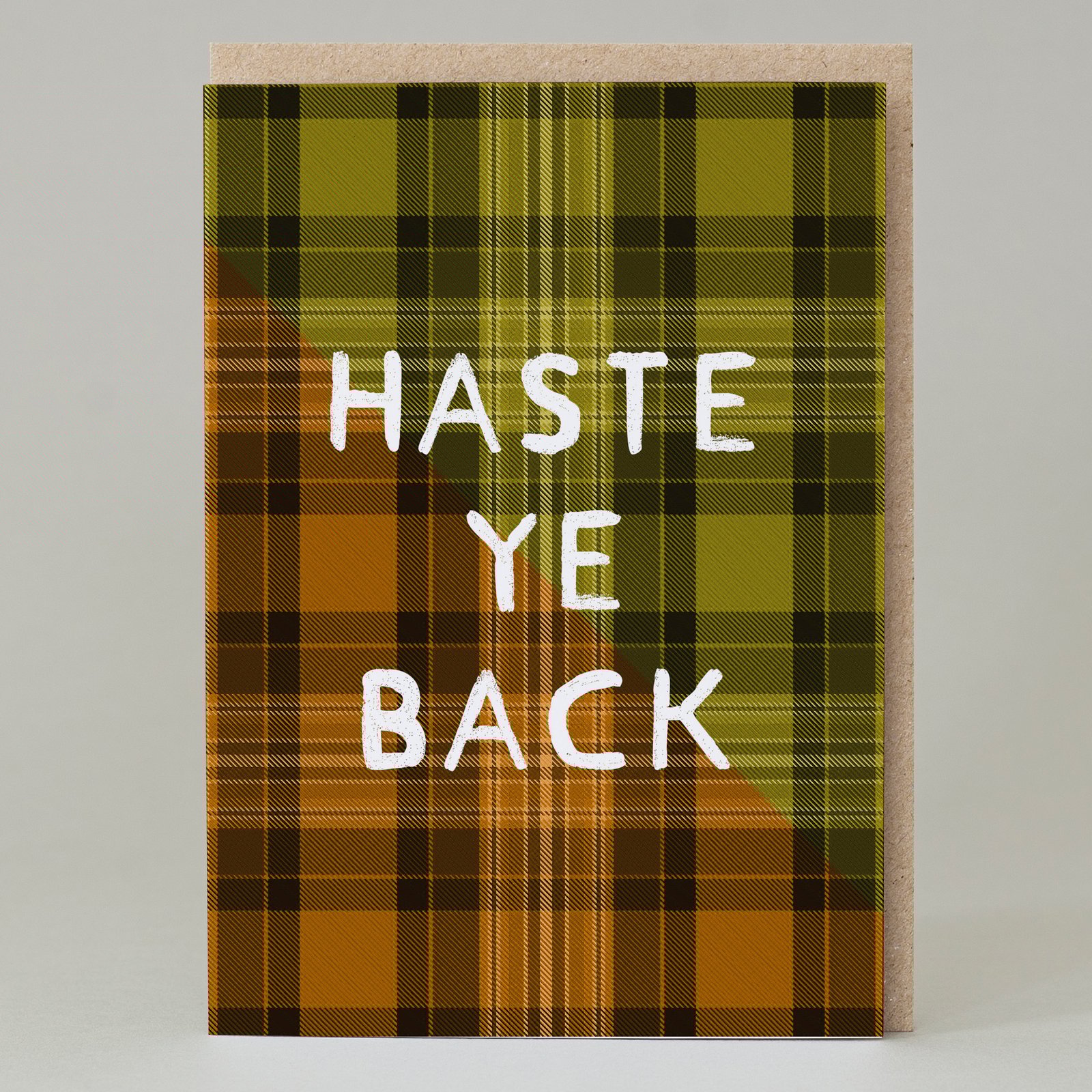 Haste ye back Tartan (Card) TN028 | Eat Haggis