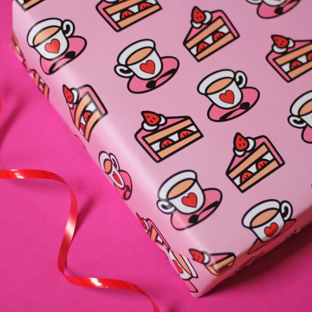 Luxury Tea & Cake wrapping paper - tea lover - bake off - a2 gift wrap ...