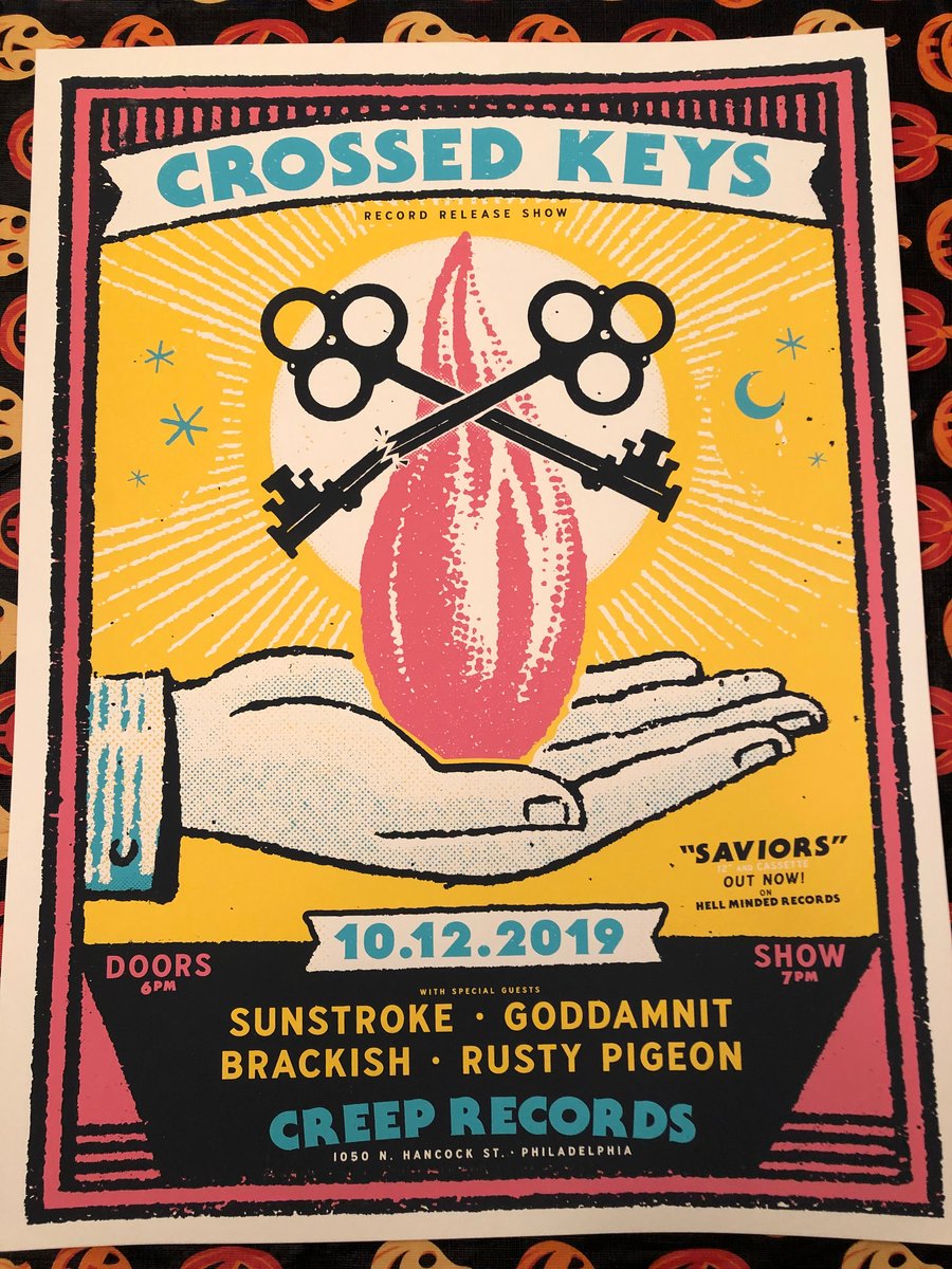 Crossed Keys - 10.12.19 Record Release Poster 18x24 | pinkbikeralph