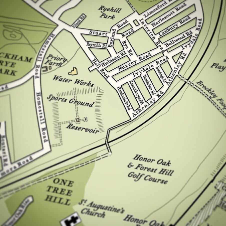 One Hundred Years Map trio – Nunhead - SE15 - Honor Oak - SE23 - SE22 ...