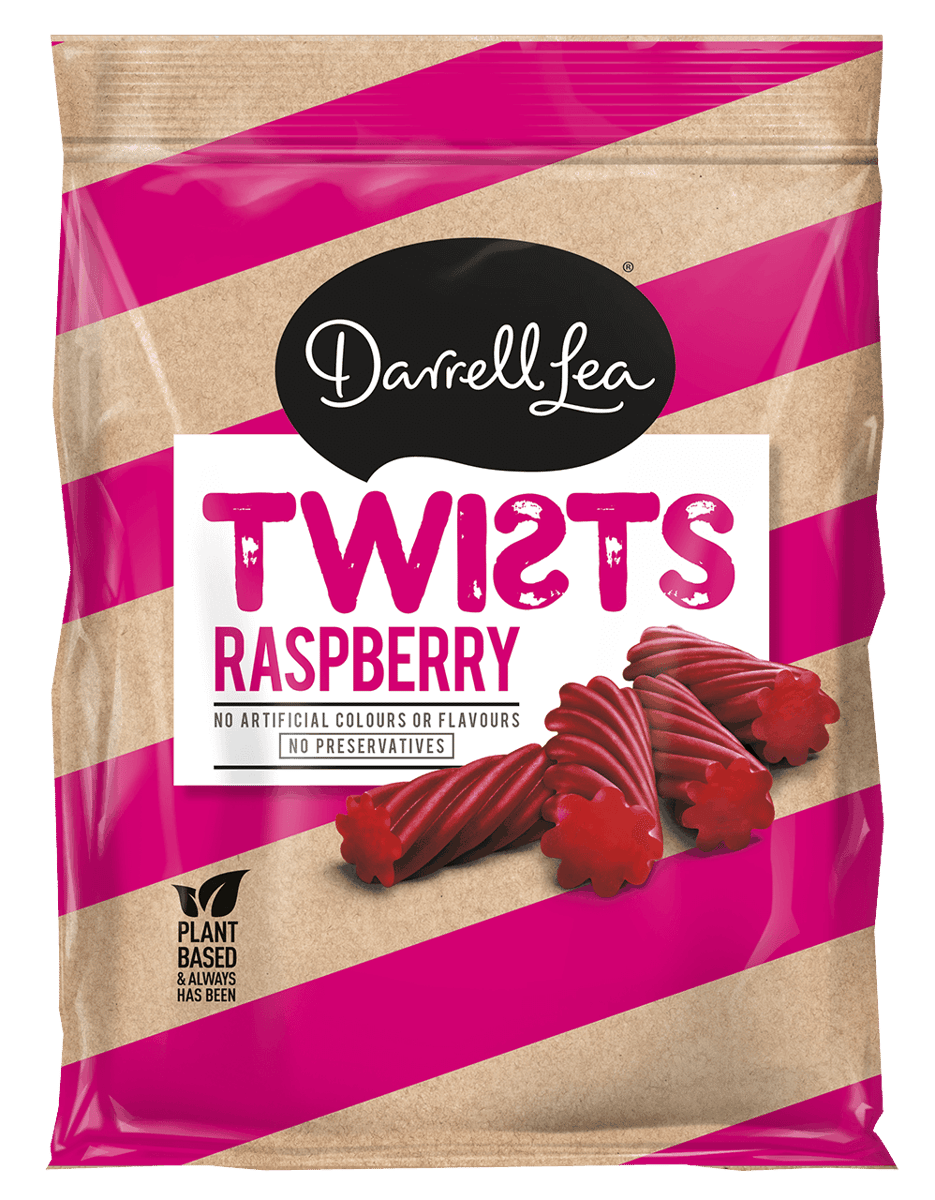 Twists Raspberry 280G | Darrell Lea Maitland