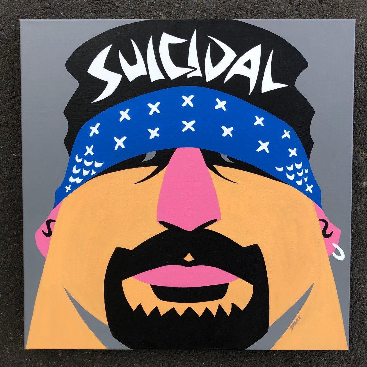 Mike Muir Suicidal Tendencies 20"X20" acrylic color block painting ...