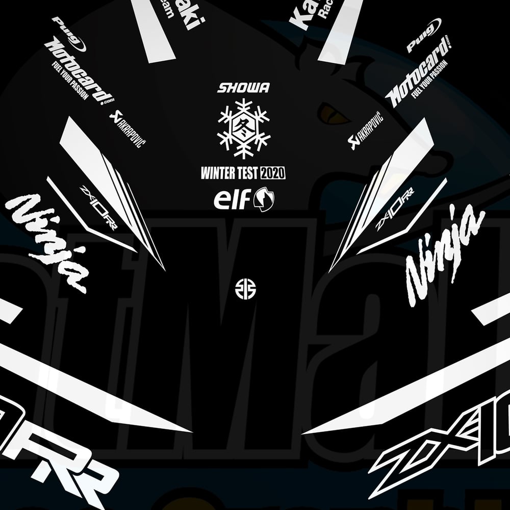 Winter Test graphics. To fit Kawasaki ZX-10R (+6R) / RatMally Race Graphics Winter Test graphics. To fit Kawasaki ZX-10R (+6R) / RatMally Race Graphics