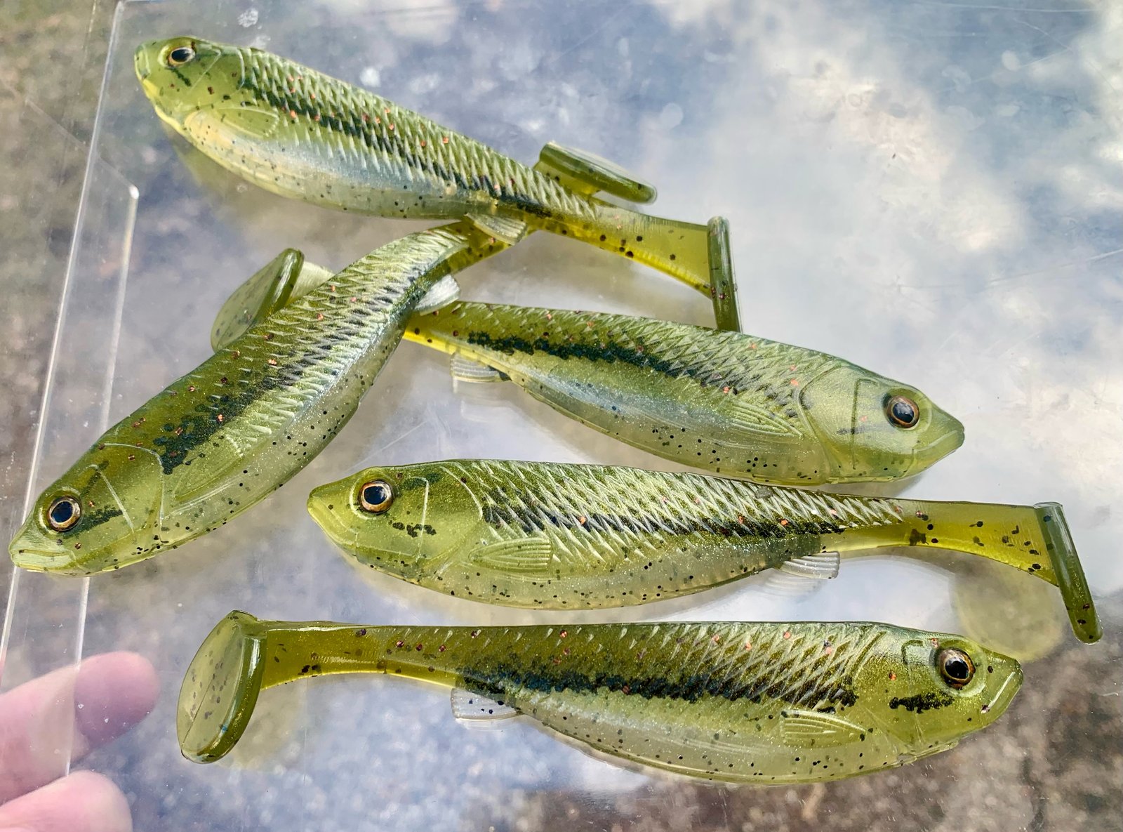 5" G5 HAND POURED SWIMBAITS - RIVER BASS - Solid body | 513 LureWorks