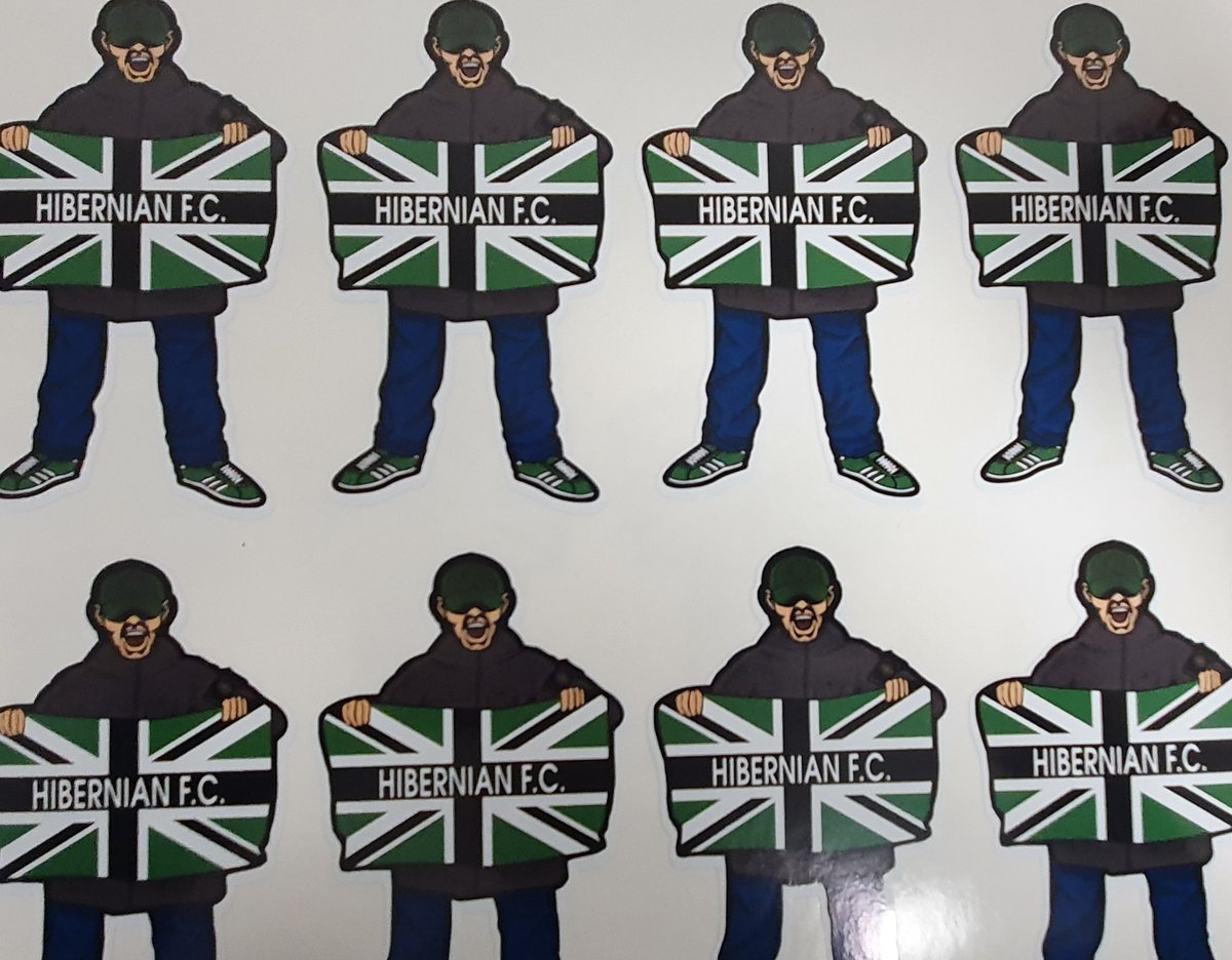 Hibs, Hibernian, Casual holding flag, pack of 20 9cm stickers | Casuals ...