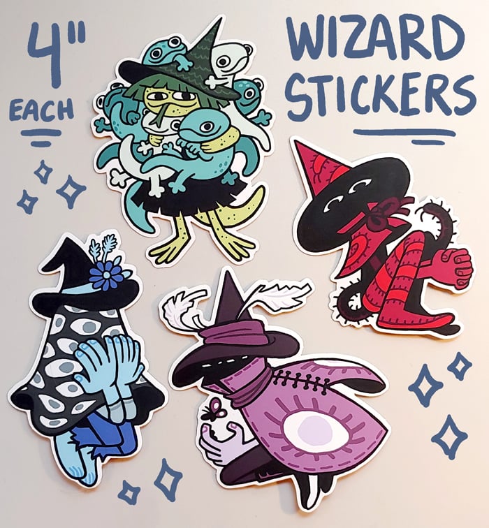 Wizard Sticker Pack | Mad Rupert's Comics Emporium + Sticker Store