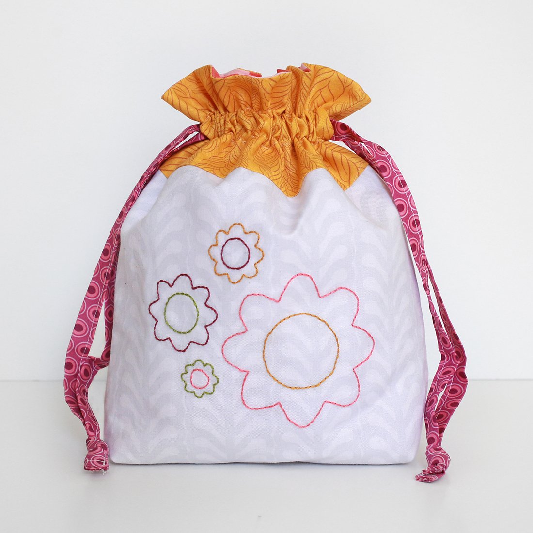 Lined Drawstring Bag Expansion Pattern (PDF Download) | Jeni Baker Patterns