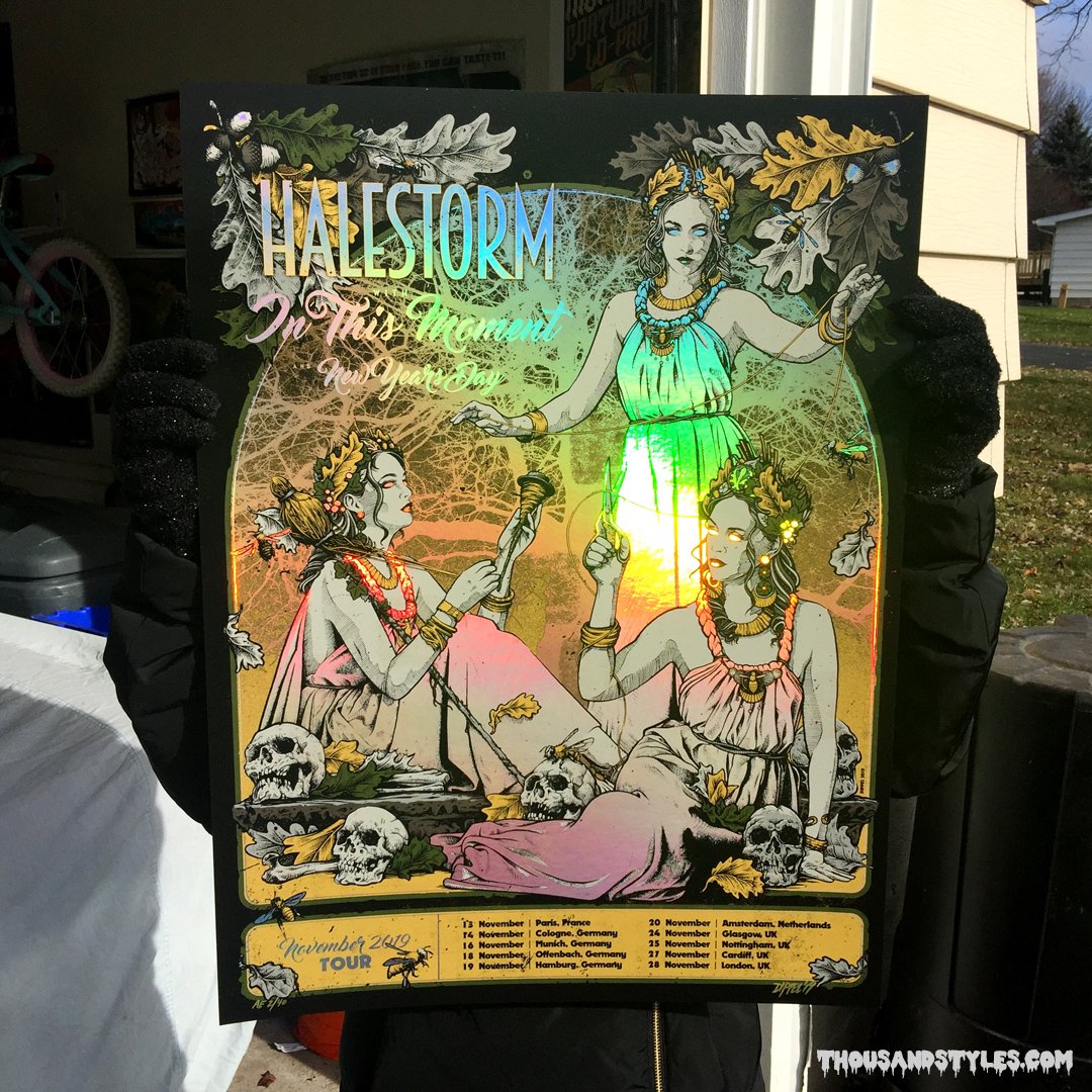 Halestorm November 2019 European Tour Poster - Foil Variant | 1000styles