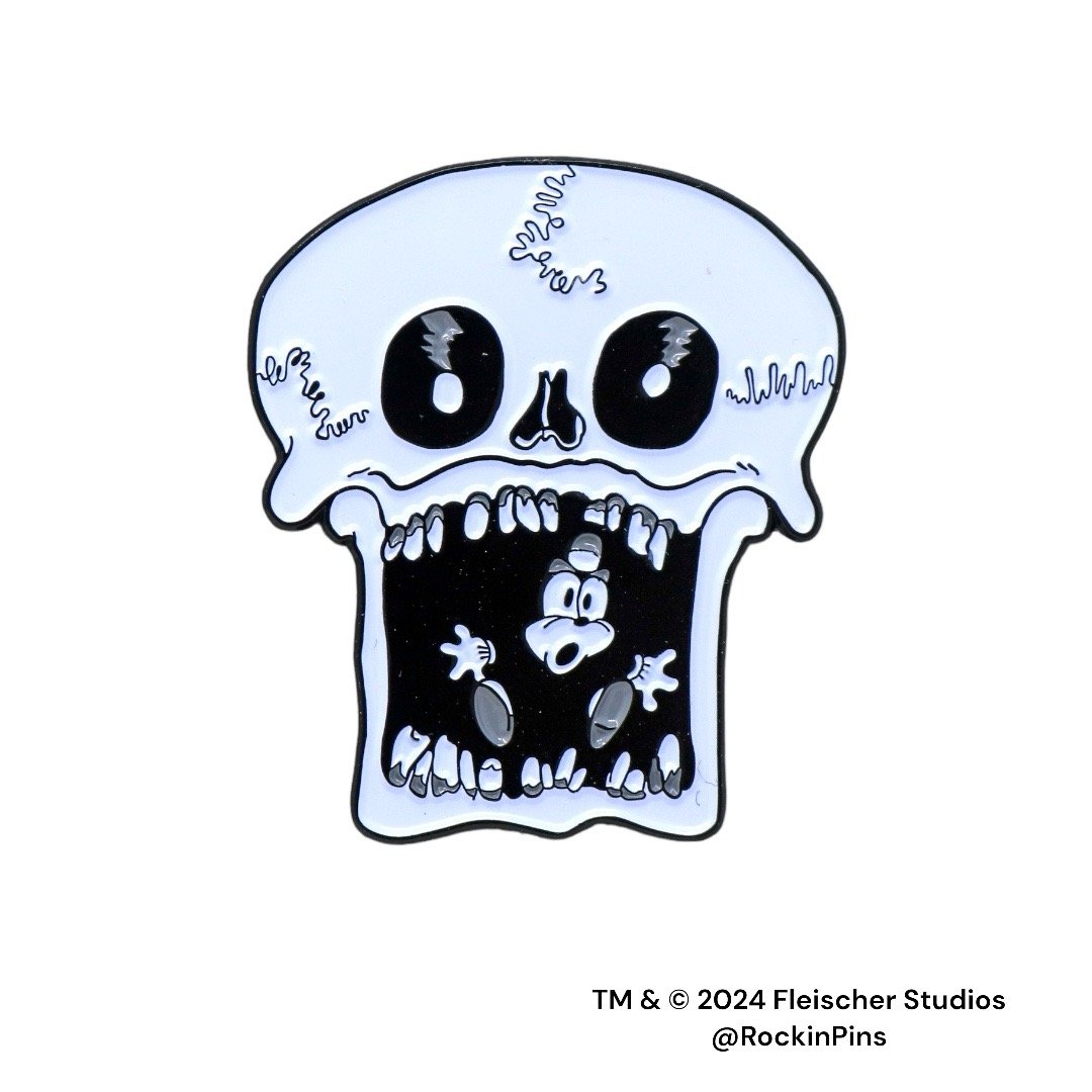 Swing You Sinners - Bimbo Skull Enamel Pin | Rockin Pins