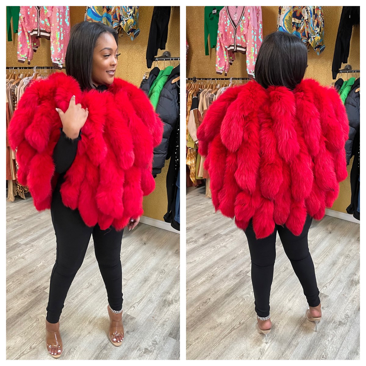 GENUINE FOX PONCHO/COAT / U Gotta Have It Boutique