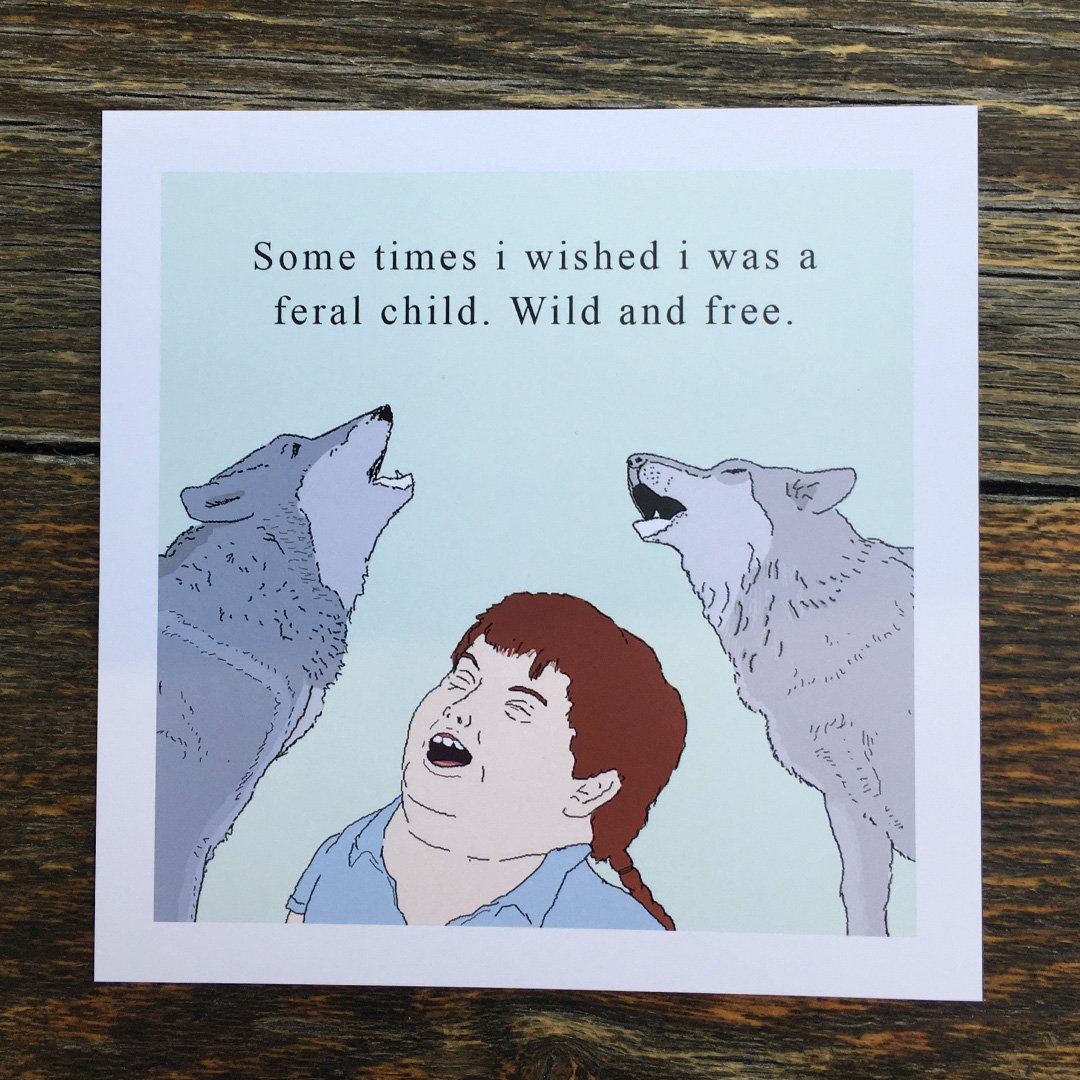 Howling Feral Child Print | Little Bubby Child
