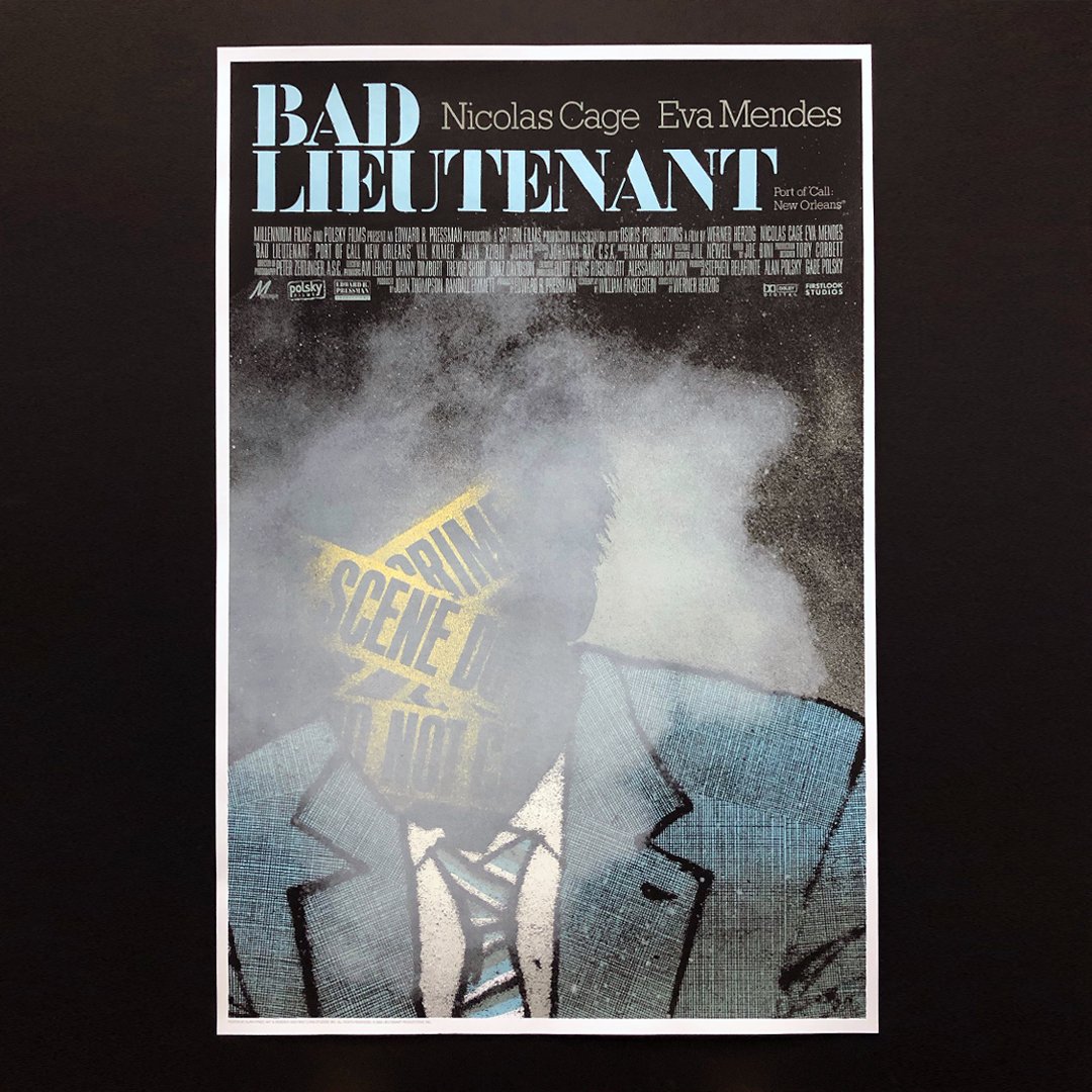 ALAN HYNES Posters and Prints — Mondo Bad Lieutenant poster