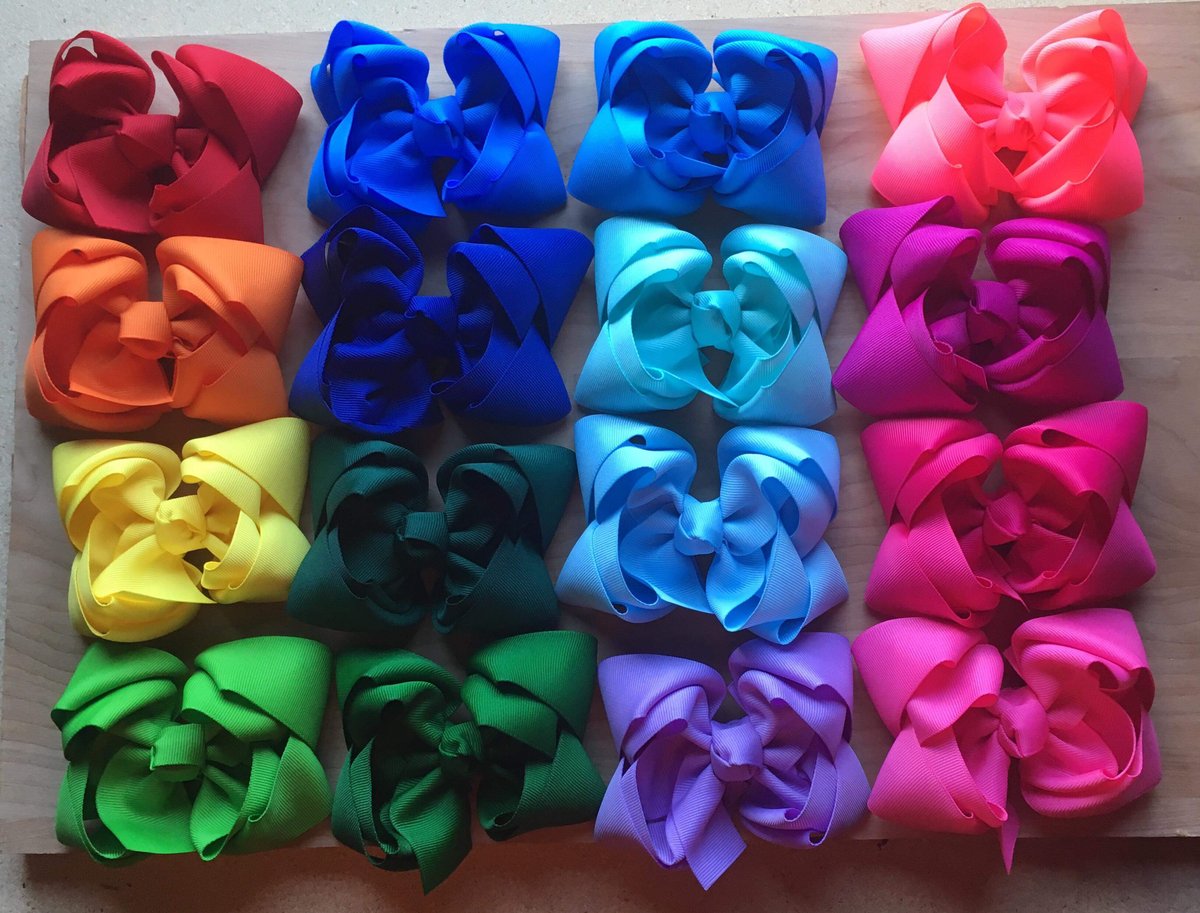 4" Double Stacked Solid Bows | Angel Kissed Bows