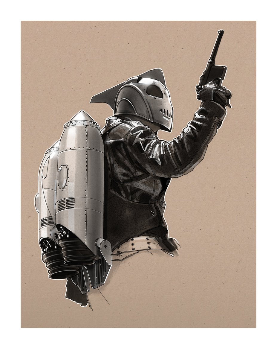 ROCKETEER: 8 1/2" x 11" OPEN EDITION COLLECTIBLE Giclée PRINT / Clark ...