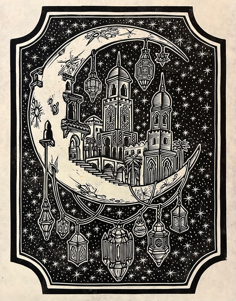 Moroccan Moon Block Print | Brian Reedy
