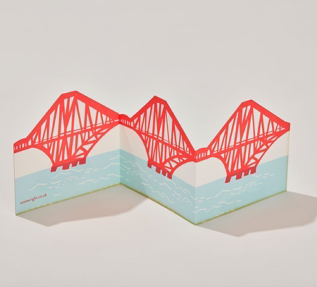 Forth Rail Bridge fold out card | Susie Wright