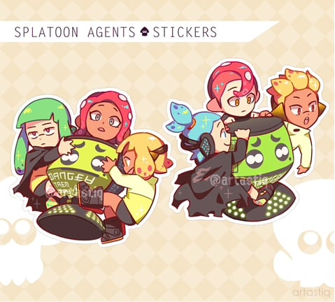 Splatoon Agents 3" Stickers | Artastiq