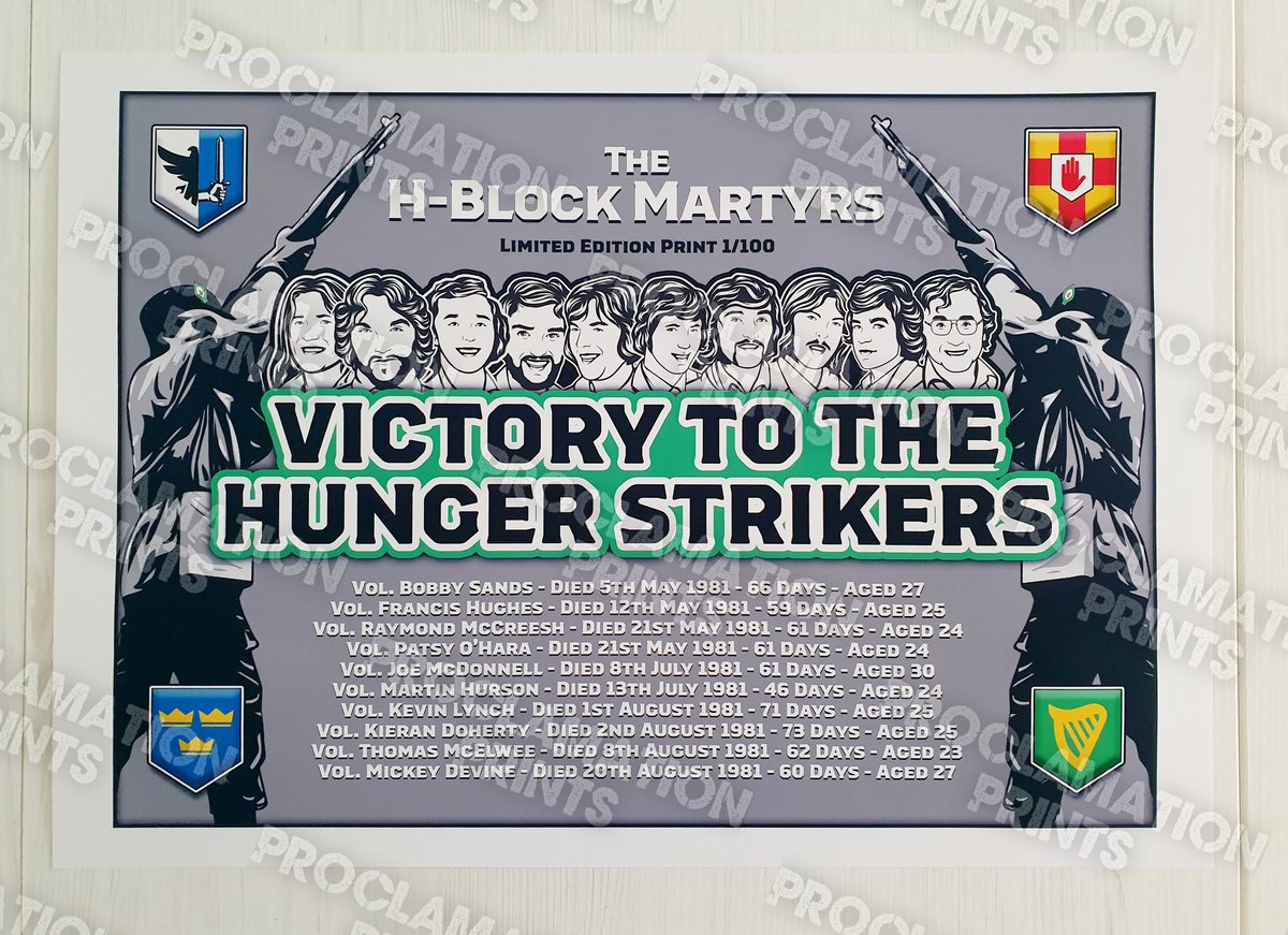 Victory to the Hunger Strikers A3 print - unframed. | Proclamation Prints