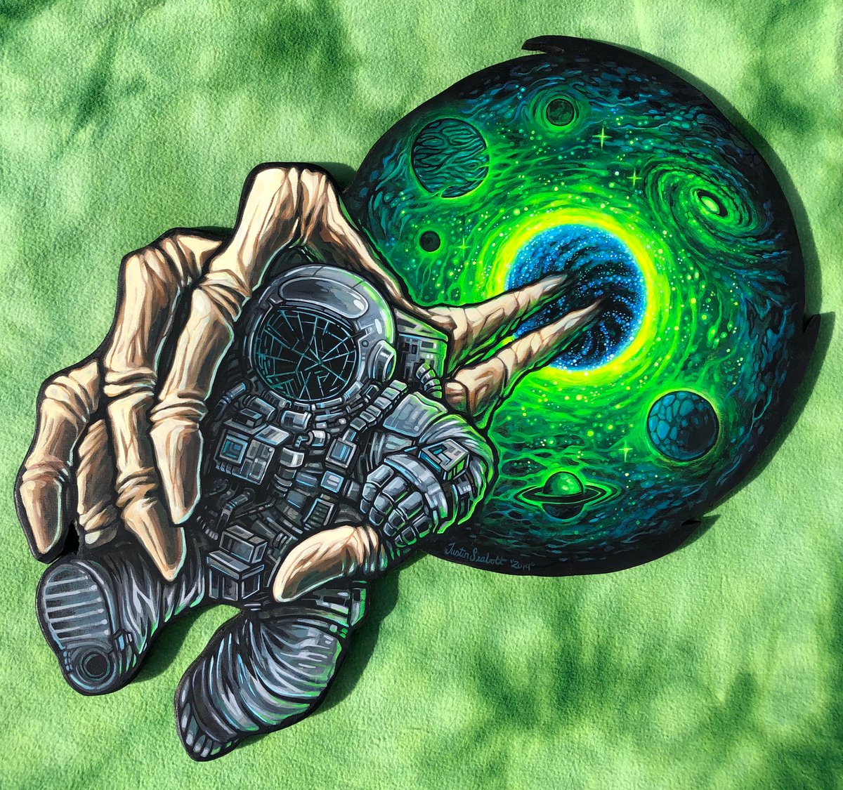“Enigmatic Grasp” Original Painting | The Art of Justin Seabolt