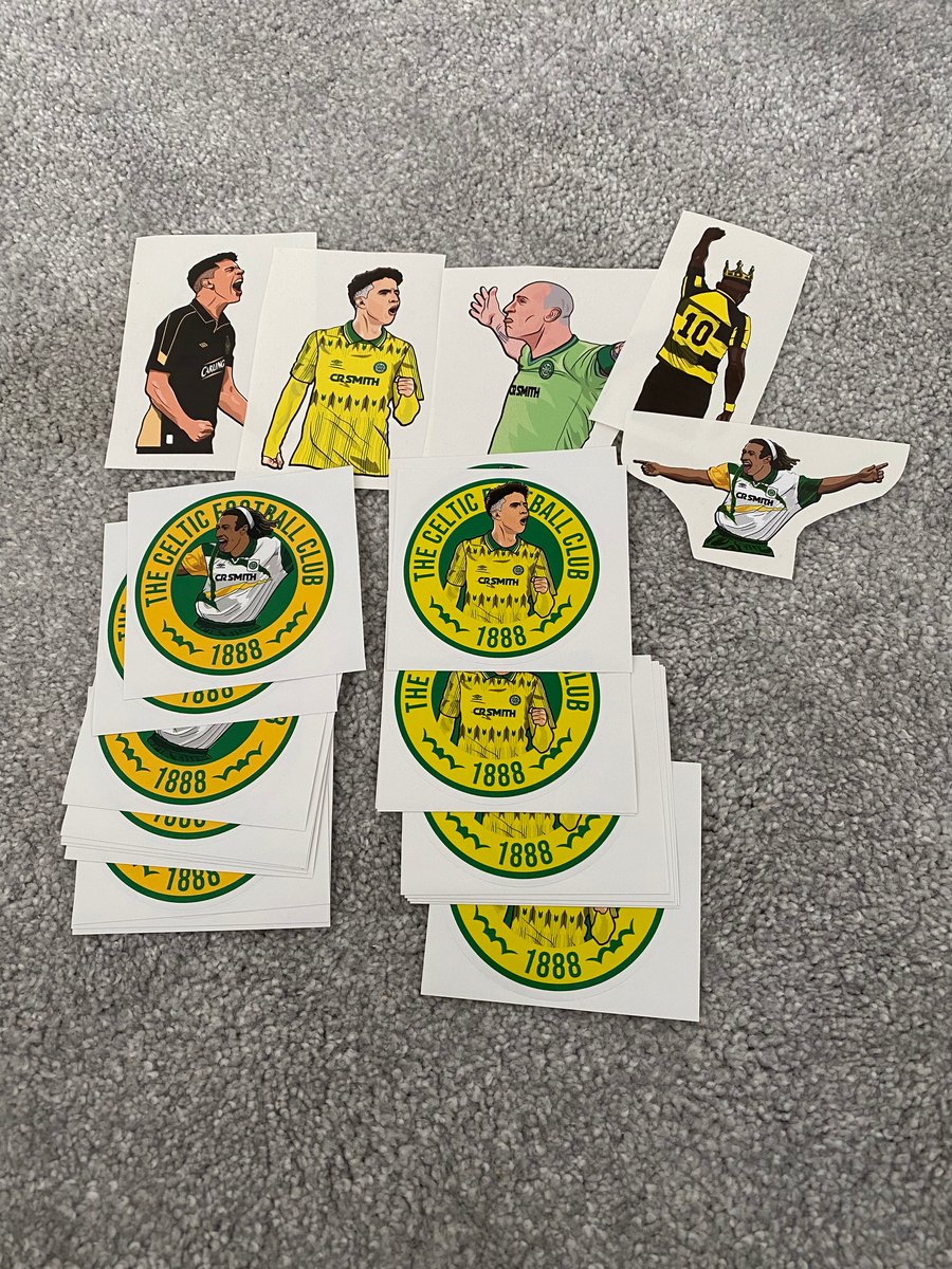 Retro Sticker Packs - 25 | Celtic Pin Badges