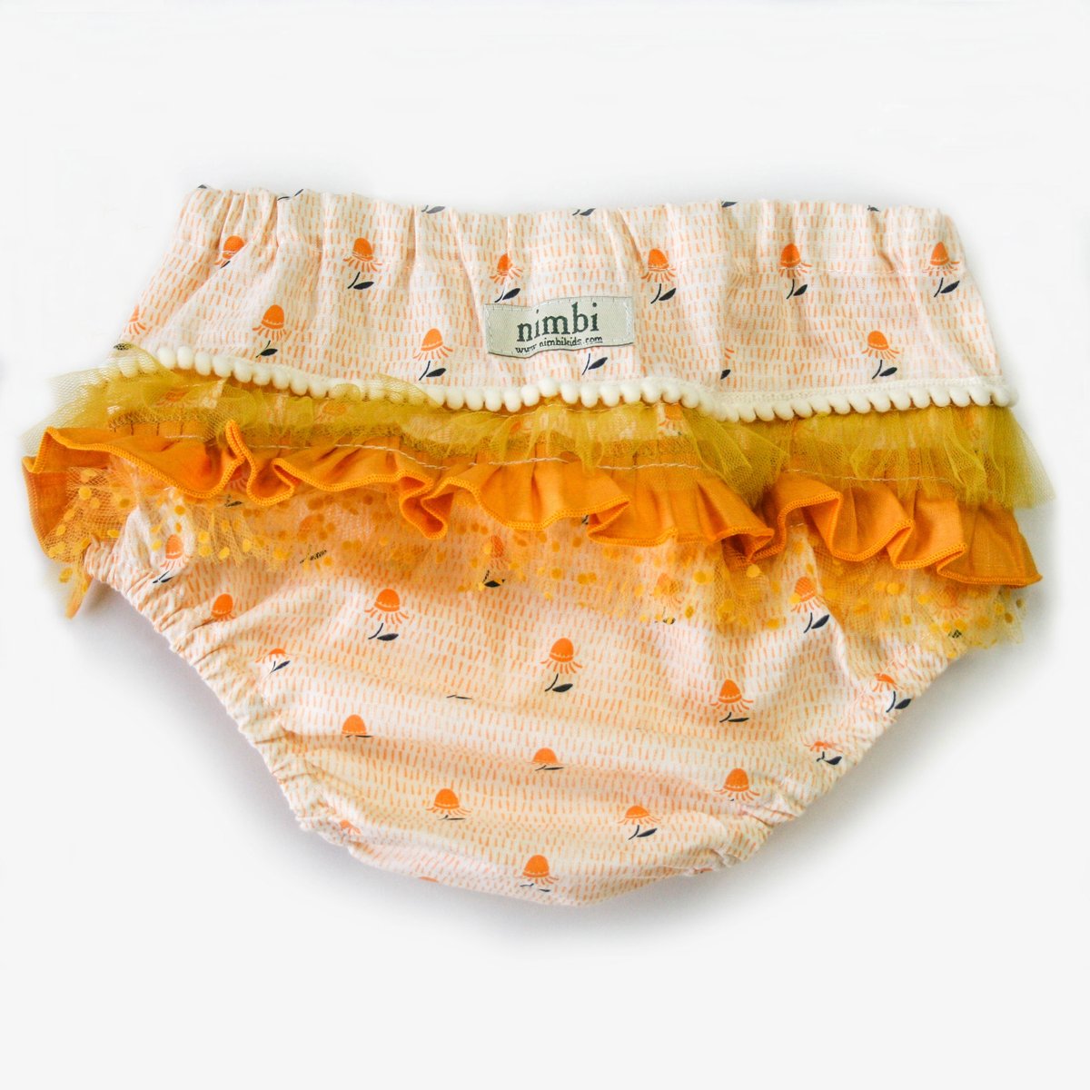 www.nimbikids.com — Bambibi Ruffled Pilchers - Chamomile
