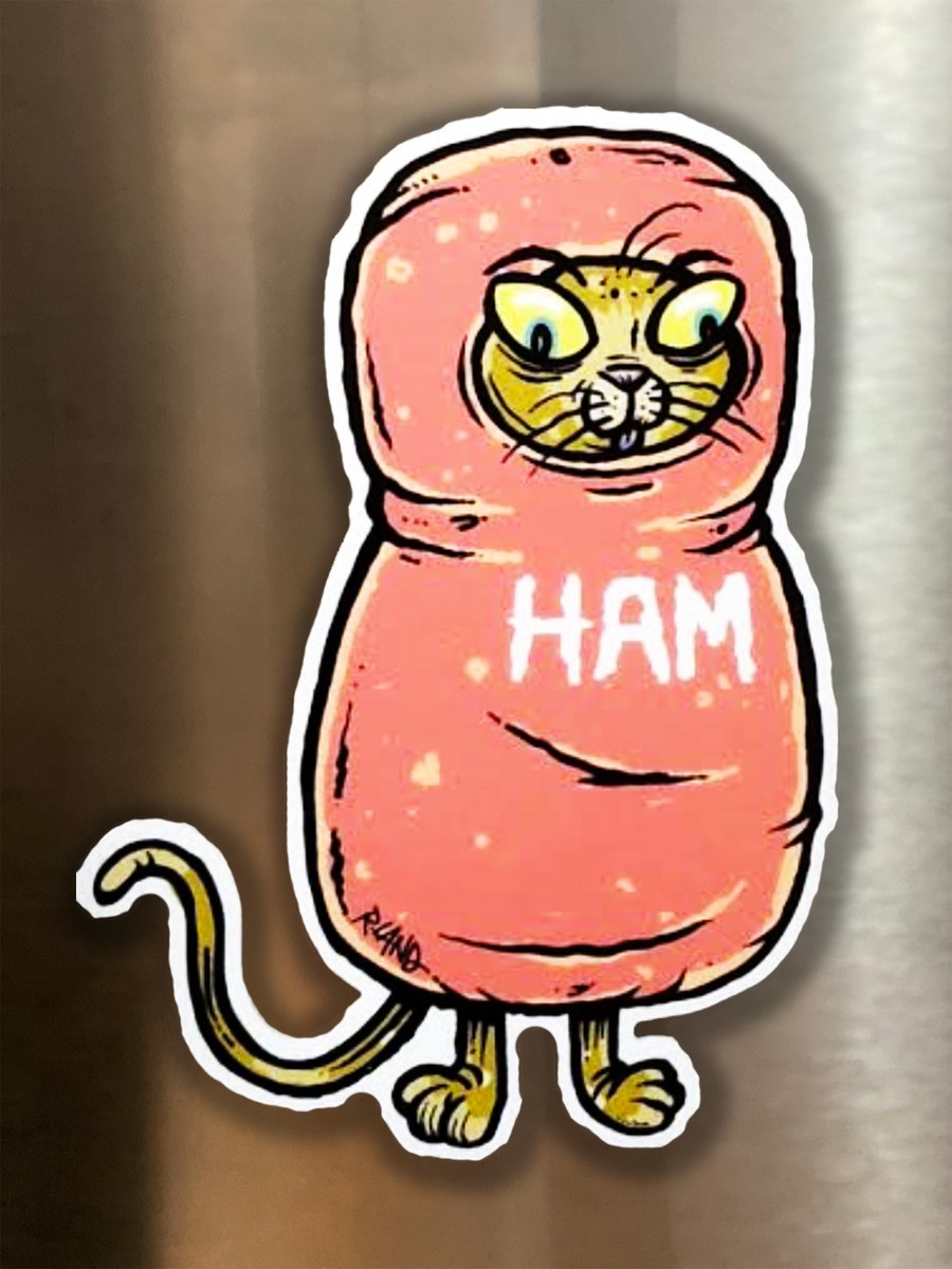"Scout" Ham Cat Magnetic Art | R. Land