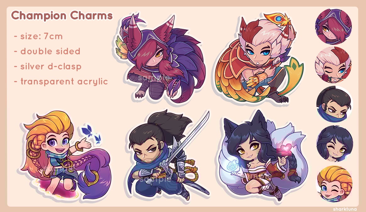 (PREORDER) League Of Legends Champion Charms | SharkTuna