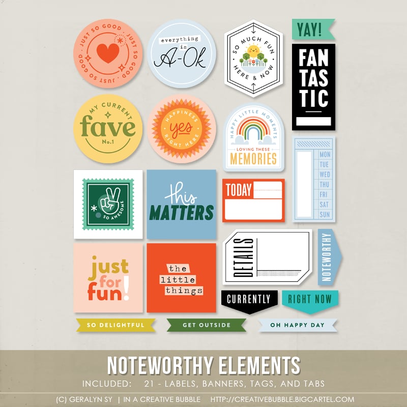 Noteworthy Elements (Digital) | In a Creative Bubble
