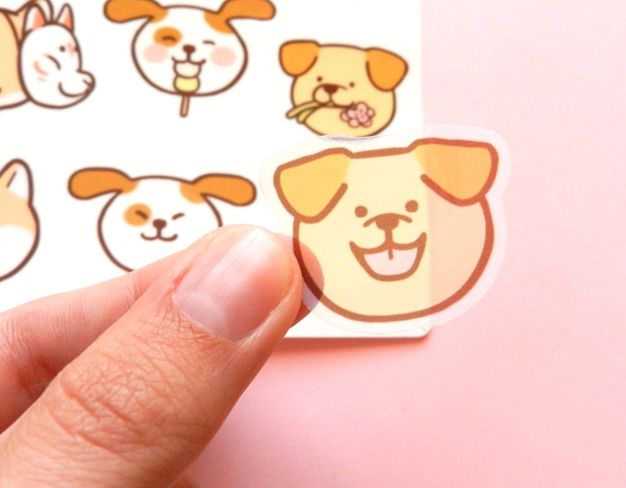 Paper, Party & Kids Stickers Dog friends! Vinyl Stickers Sheet ...