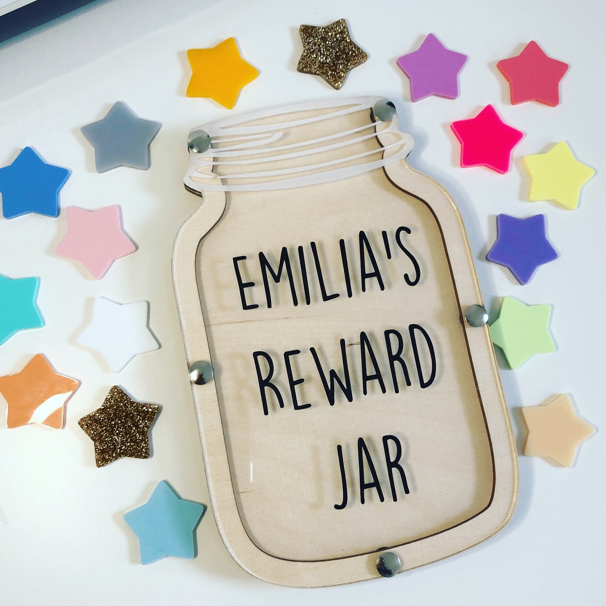 Reward Jars with star tokens | Chubby Sparrow