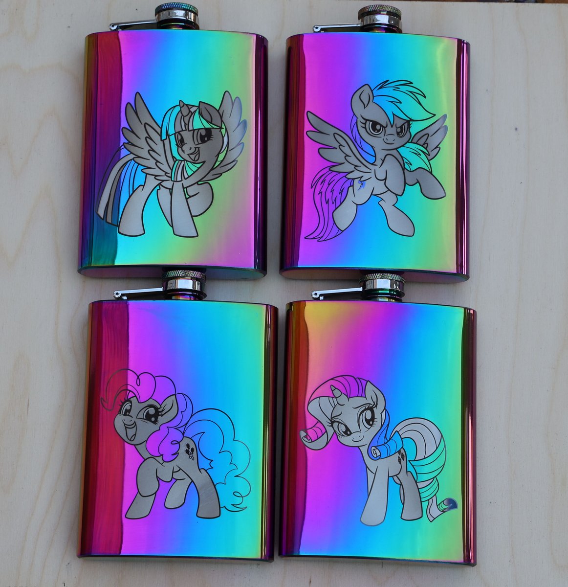 Stainless Steel 8 oz Flasks | My Little Ties