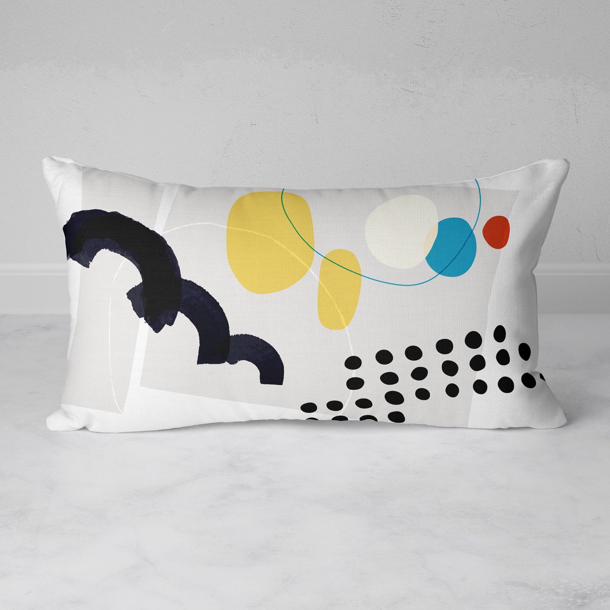 Shape & Hue Rectangular Throw Pillow | Michael Grace & Co