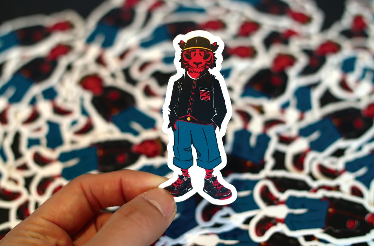 "Streetwear" Tiger Cub Vinyl Sticker | Cloudead Apparel