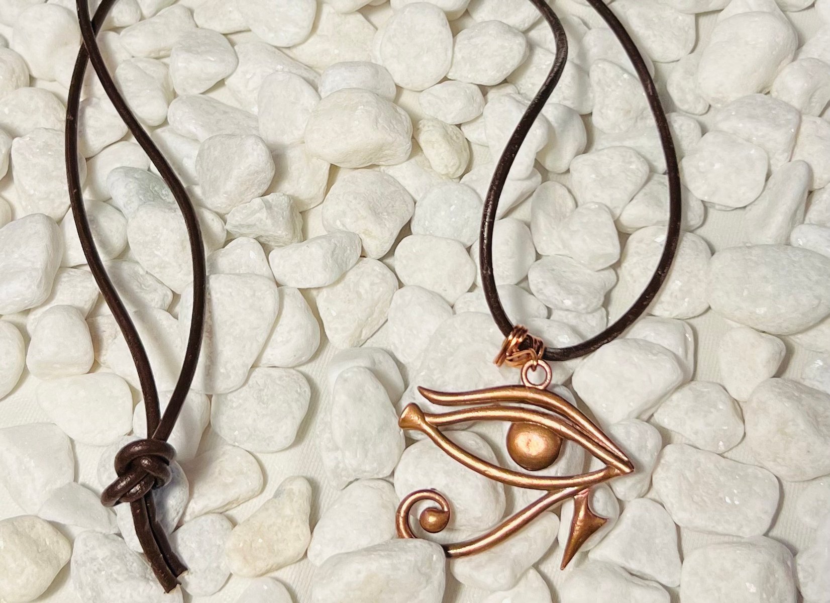Spiritual Protection Necklace (Copper/Leather) | SINR Vault, LLC