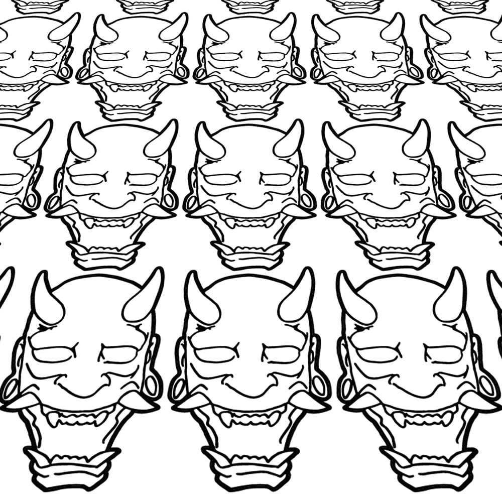 Oni Mask Outline | OniMade
