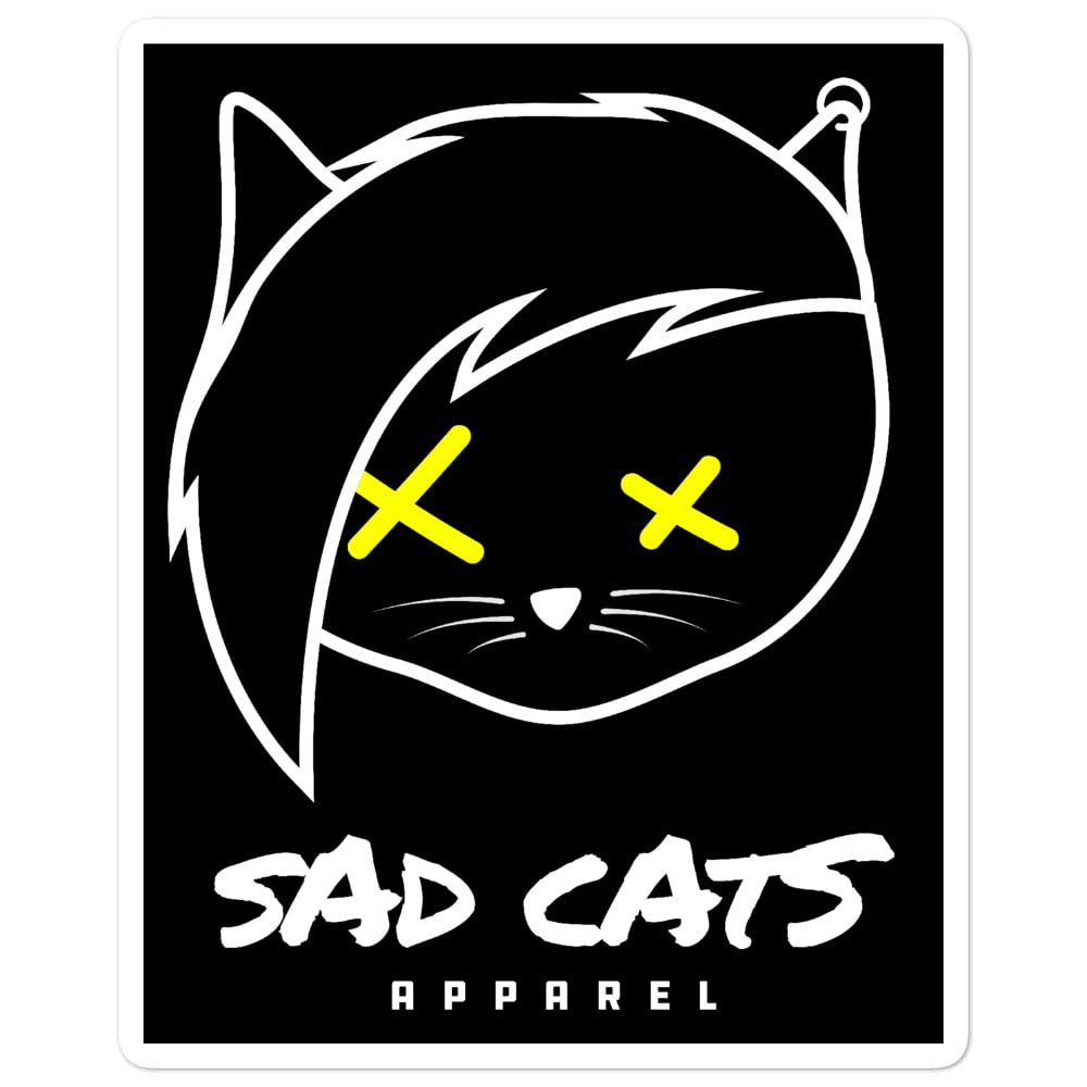 Sad Cats Logo Sticker | Sad Cats Apparel