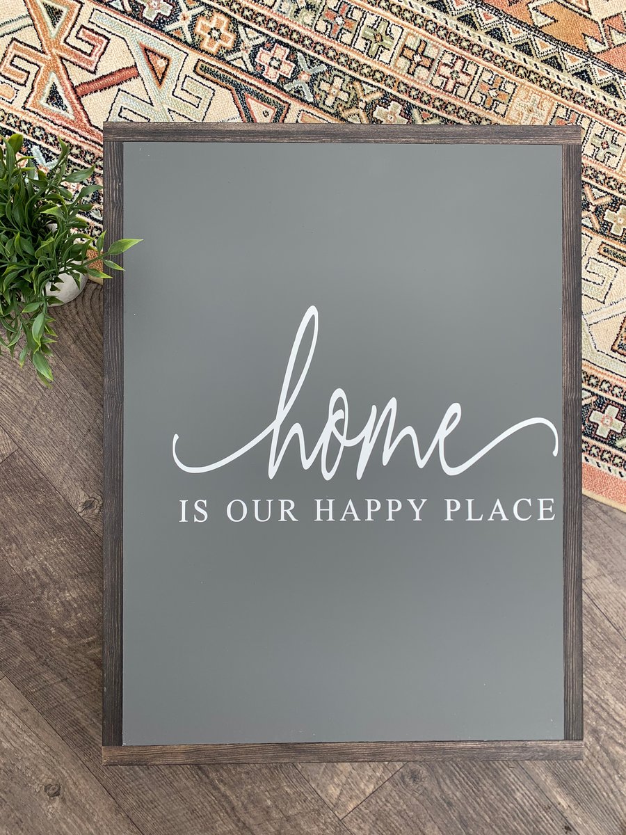Home Is Our Happy Place | Chalked signs